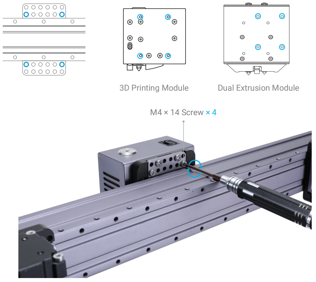 Installing toolhead onto bracing kit | Snapmaker Wiki