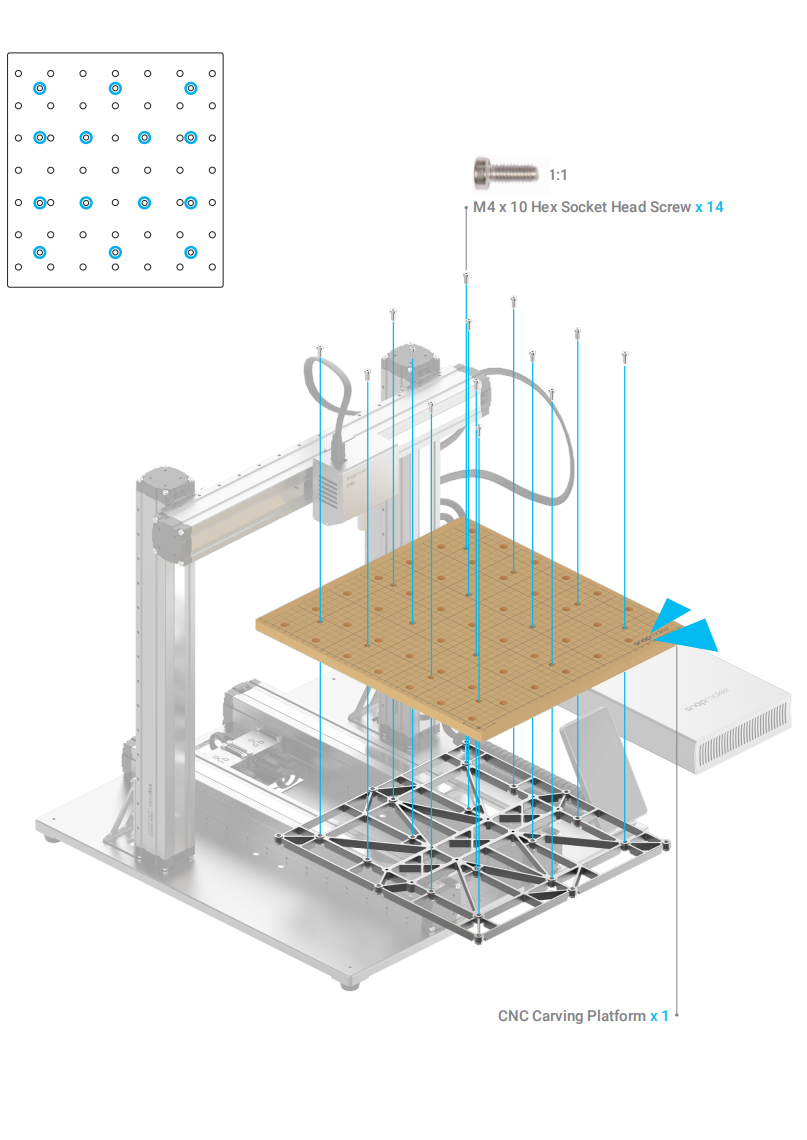Installing the platform on A350T & Quick Swap Kit Bundle | Snapmaker Wiki