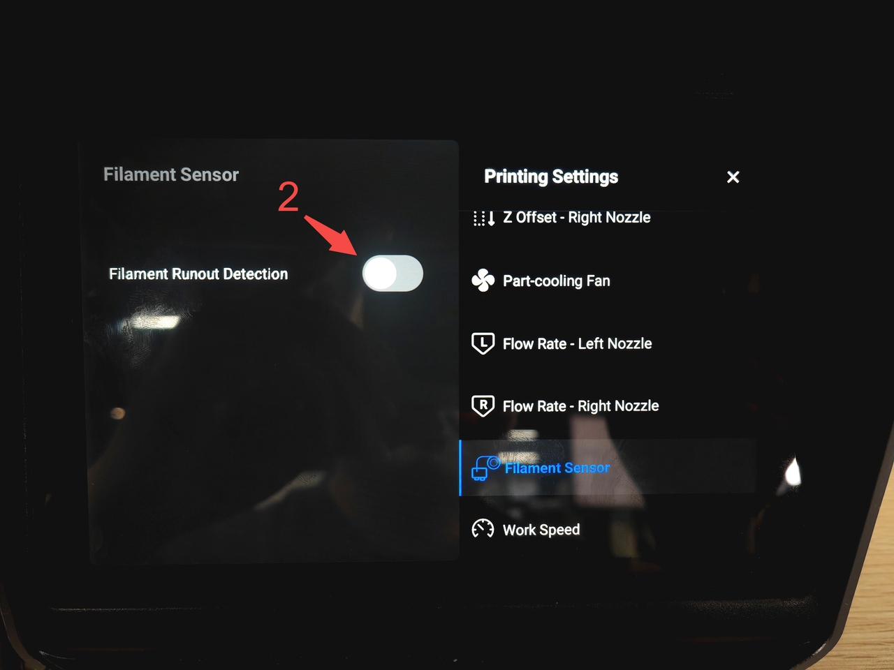 Filament runout error | Snapmaker Wiki