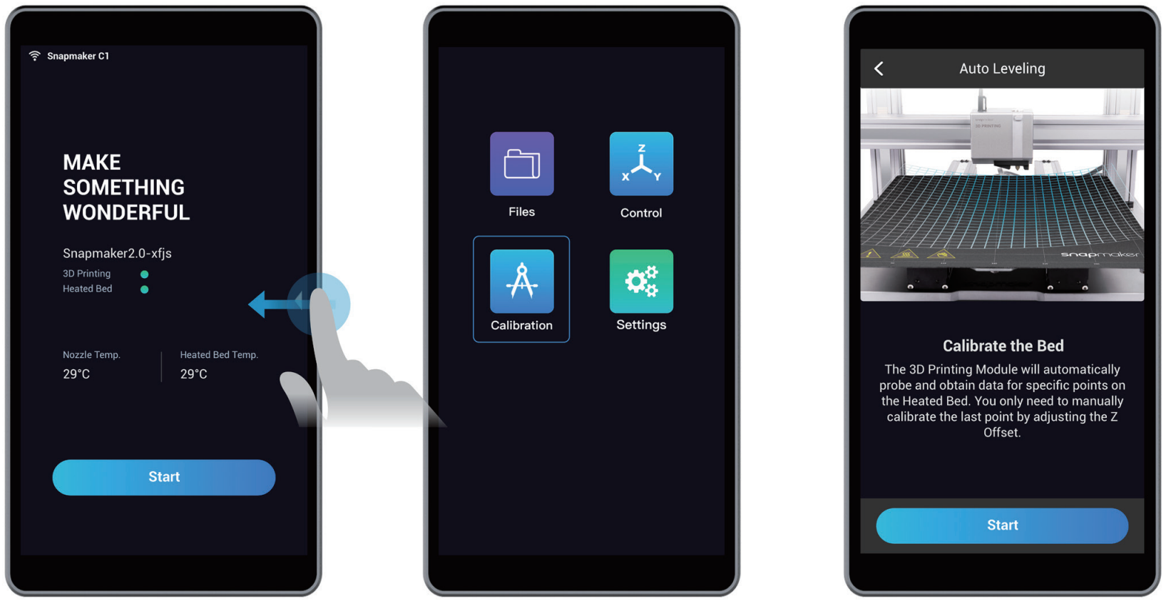 Leveling the heated bed | Snapmaker Wiki