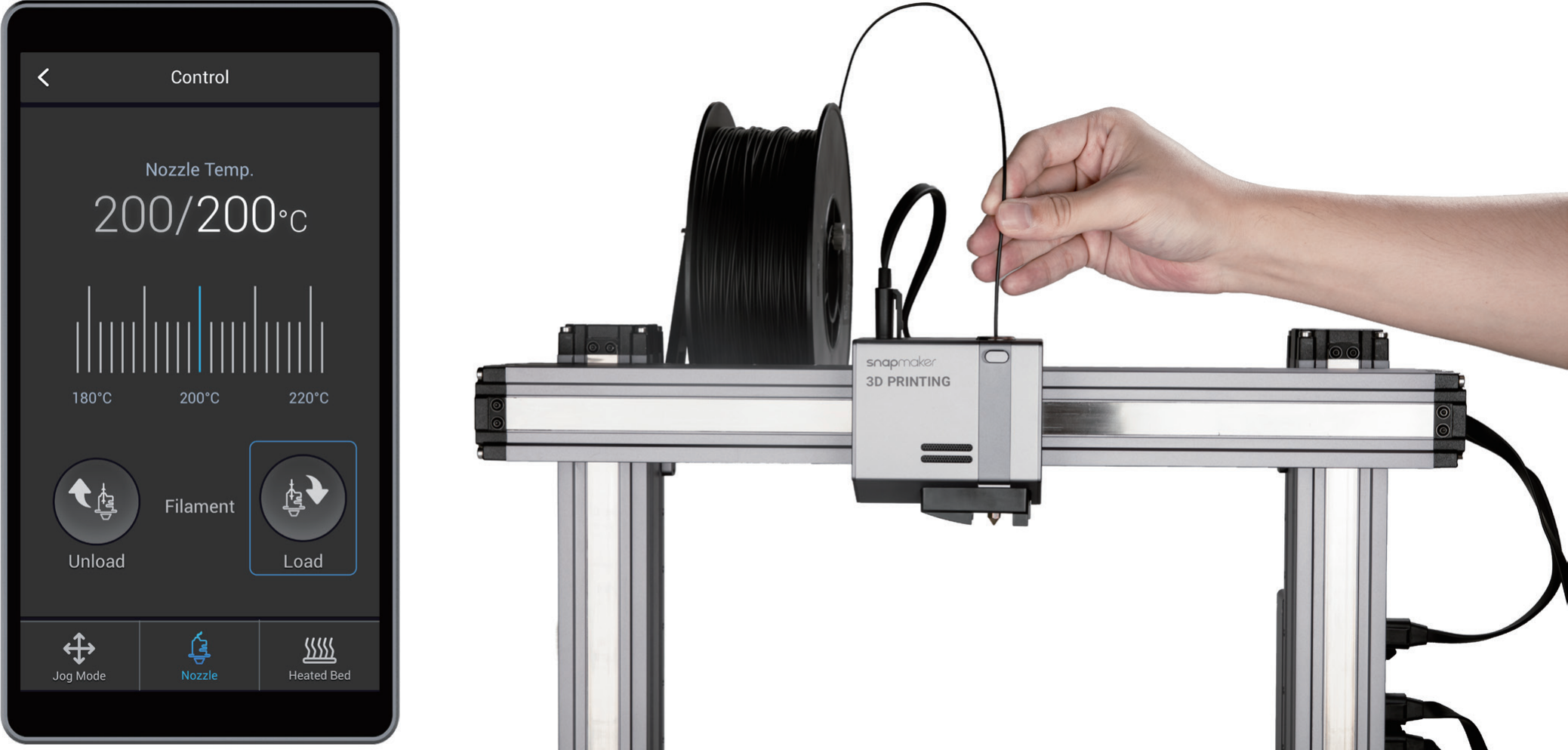 Loading the filament | Snapmaker Wiki