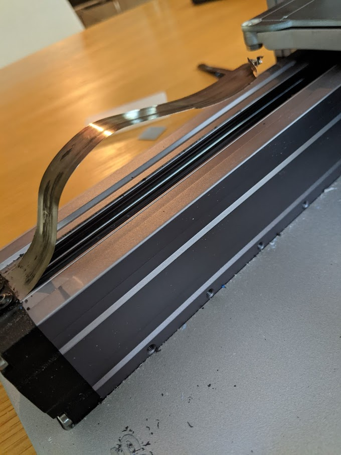 The stainless steel strip of the linear module is broken or loose | Snapmaker Wiki